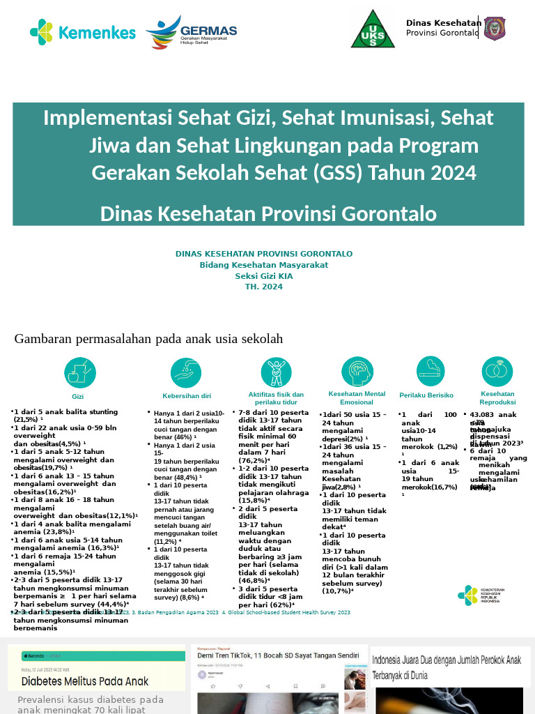 Implementasi 5 Fokus GSS Dinas Kesehatan Provinsi Gtlo | PDF