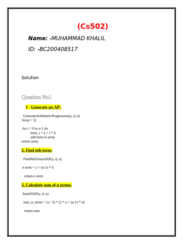Arithmetic Progression Guide | PDF | Teaching Methods & Materials | Science & Mathematics