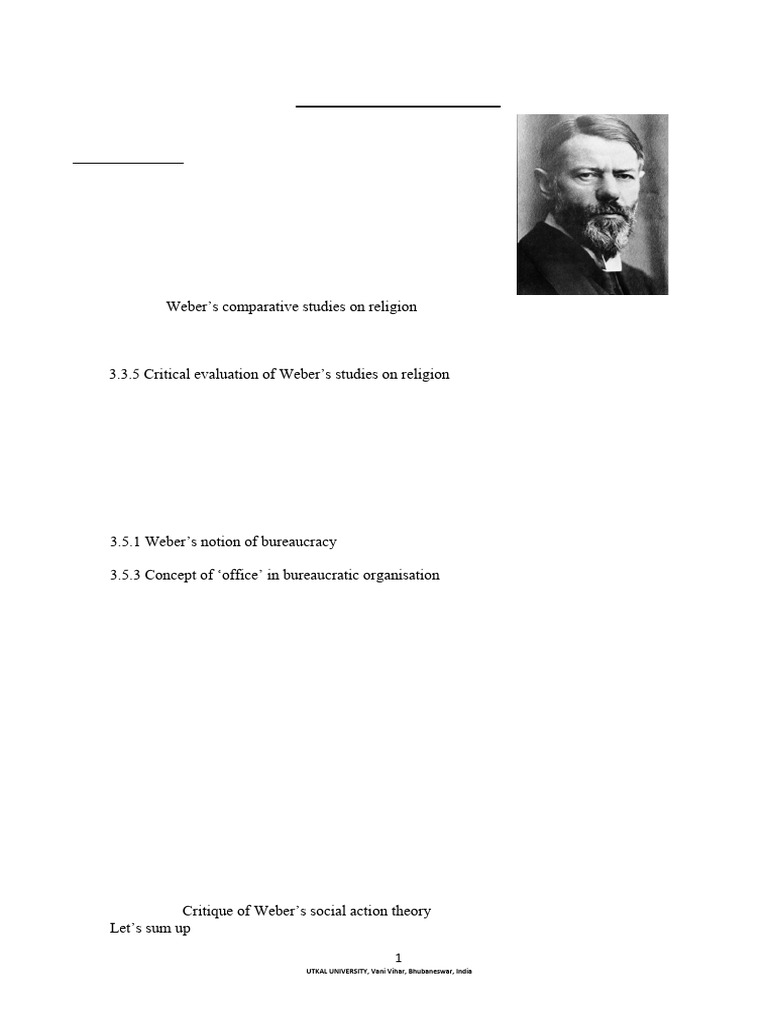 Classical Sociological Theory 3 | PDF | Max Weber | Bureaucracy