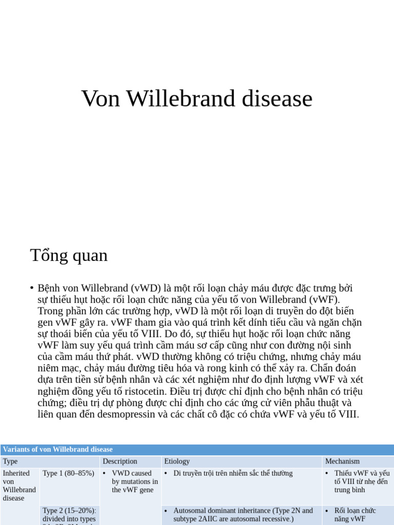 Von Willebrand Disease | PDF