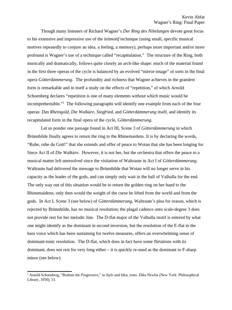 Wagner's Ring: Recapitulation Insights | PDF | Richard Wagner