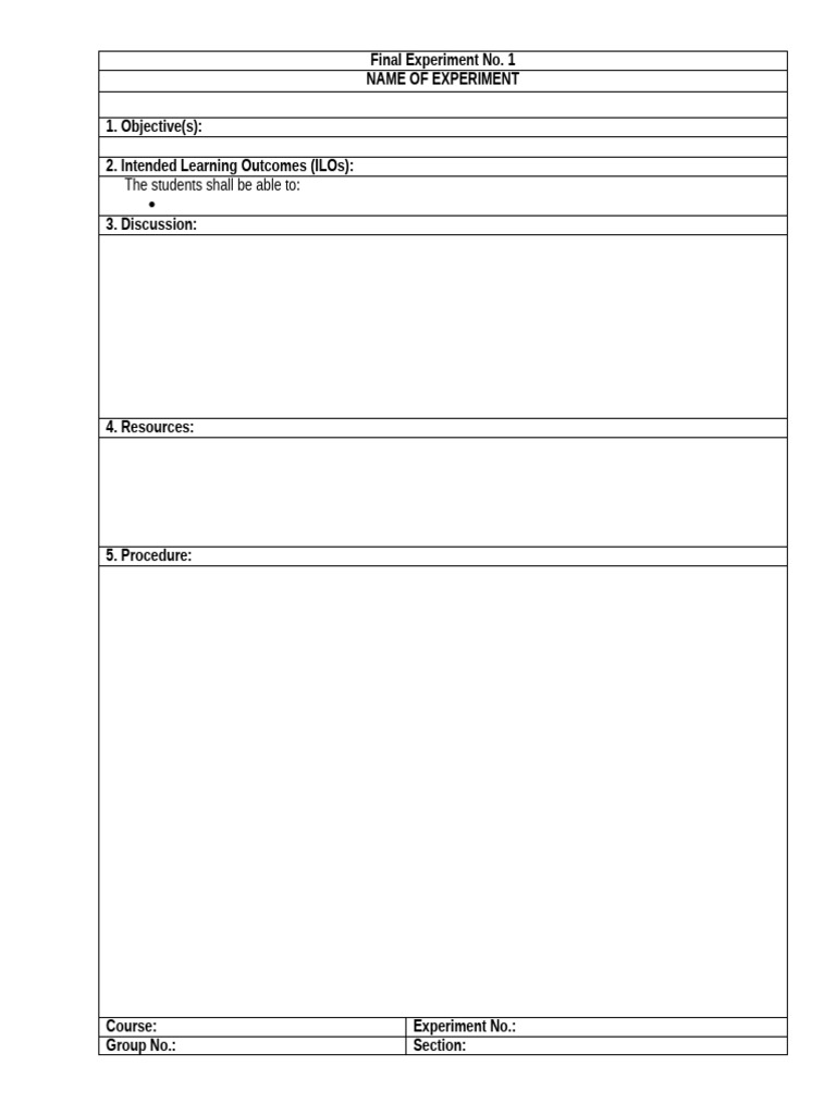 Laboratory Manual Format | PDF | Experiment | Behavior Modification