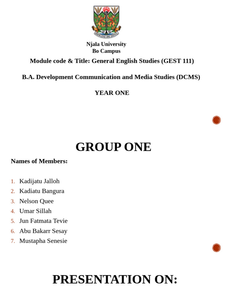 Gest Group One Presentation & Allocation | PDF | Plural | Noun