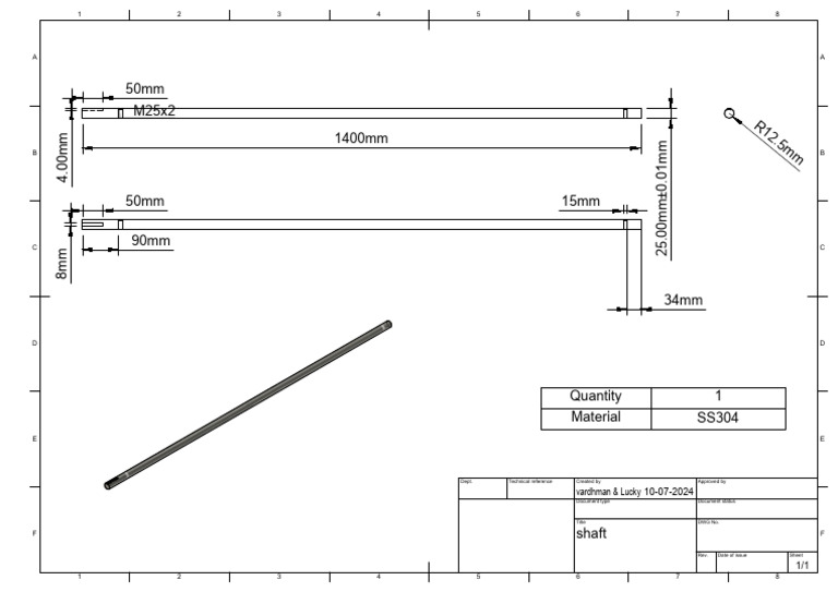 M25x2 50mm: 10-07-2024 Vardhman & Lucky | PDF