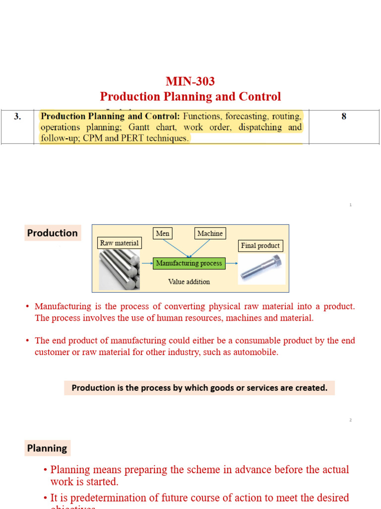 Production Planning and Control | PDF | Forecasting | Regression Analysis