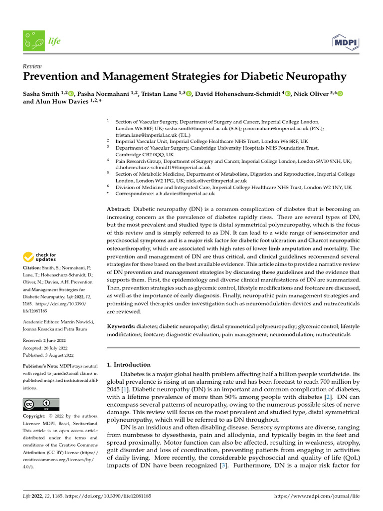 Prevention and Management Strategies For Diabetic | PDF | Diabetes ...