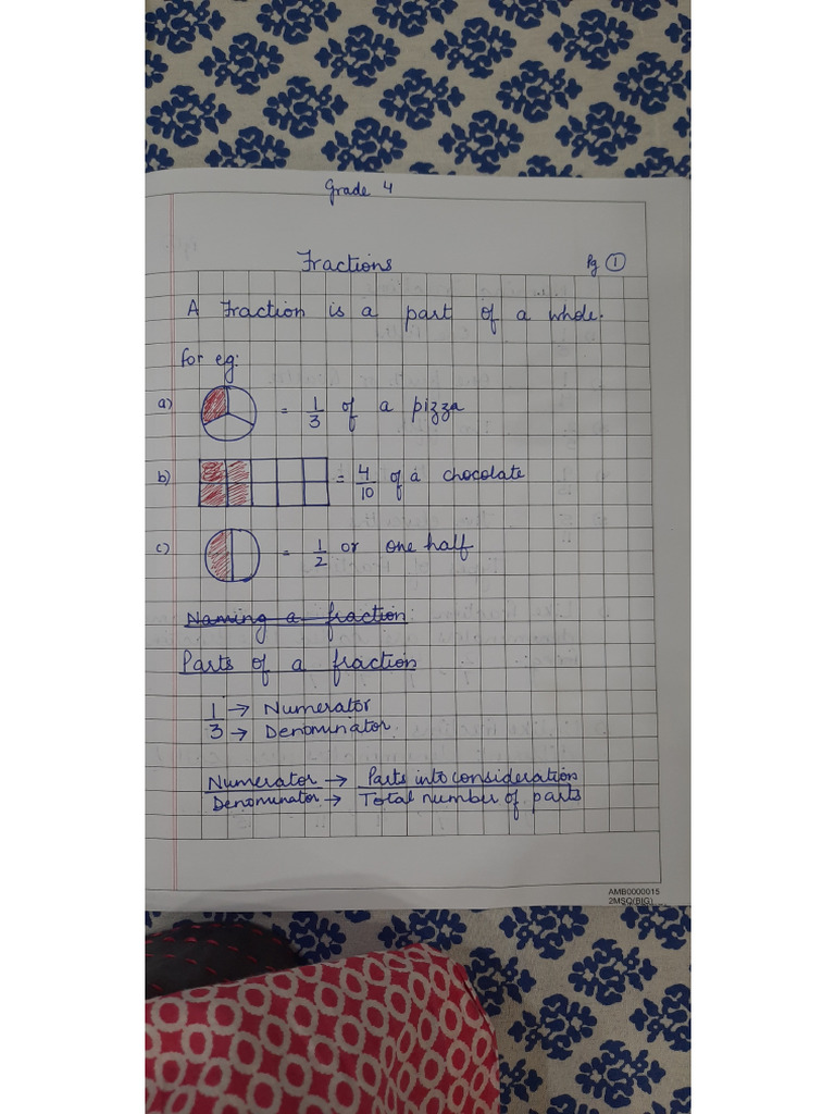 4A DEVANSH SHARMA - Grade 4 Fractions Till Conversion | PDF