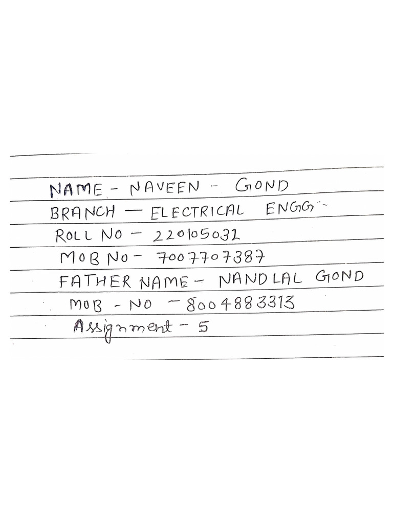 assignmentEE Unit5 | PDF