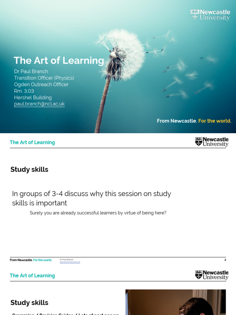 University Study Skills Guide | PDF | Cognitive Psychology | Cognitive ...