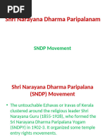 SNDP Movement: Uplifting Ezhavas in Kerala | PDF