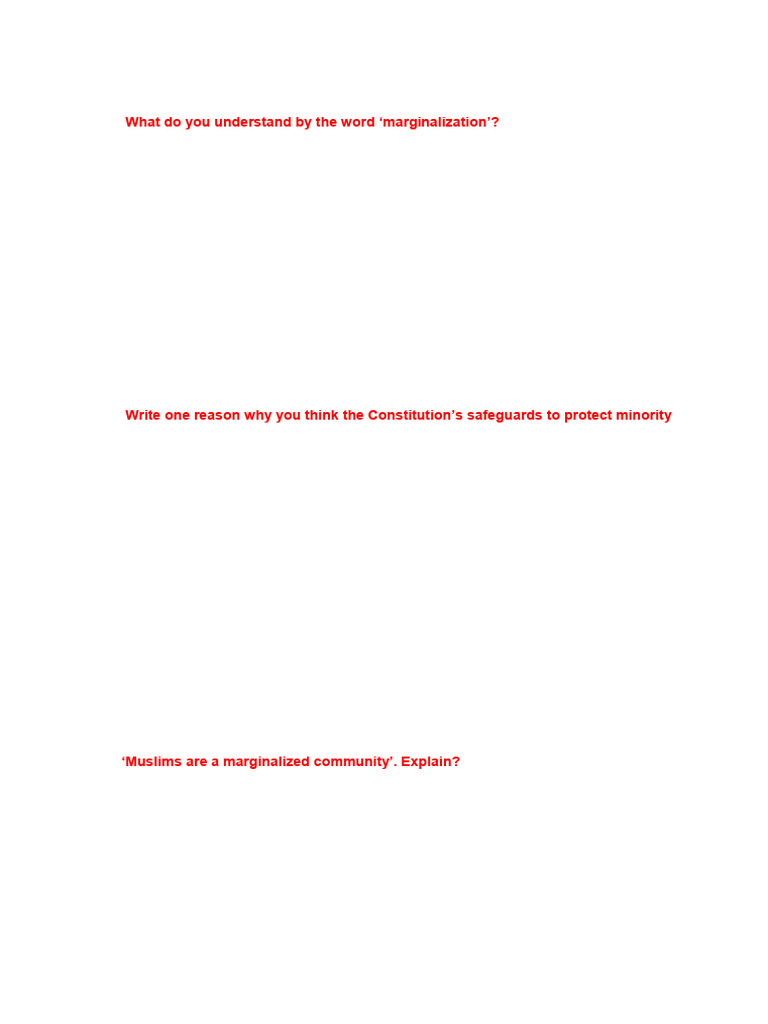 Understanding Marginalisation | PDF | Social Exclusion | Minority Group