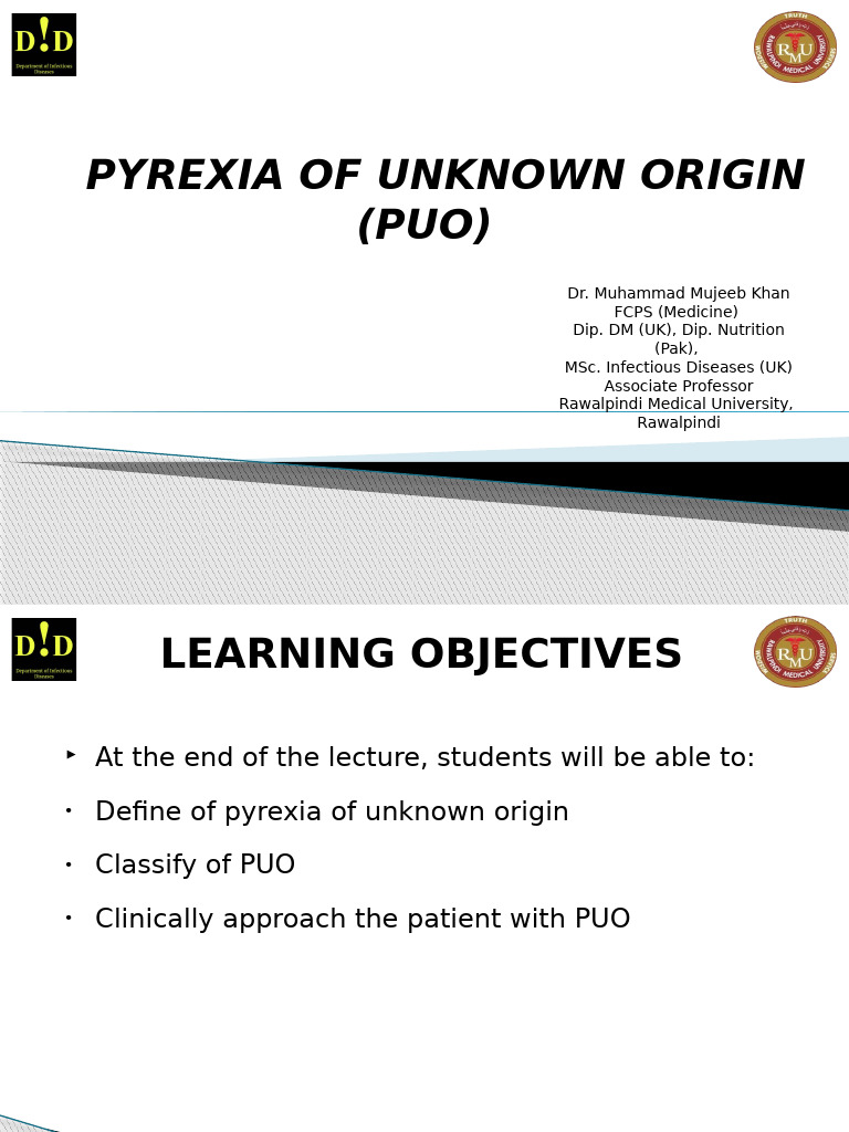 PUO Final Year 2024 | PDF | Infection | Health Sciences