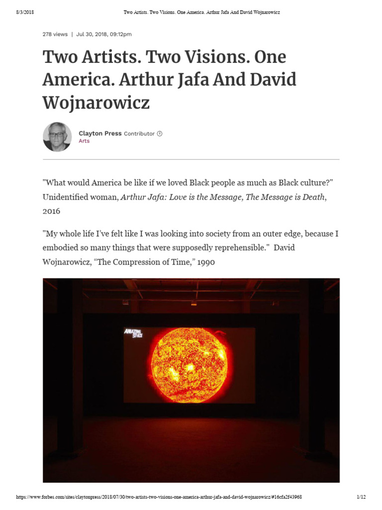 Two Artists Two Visions One America Arth | PDF | Art | History