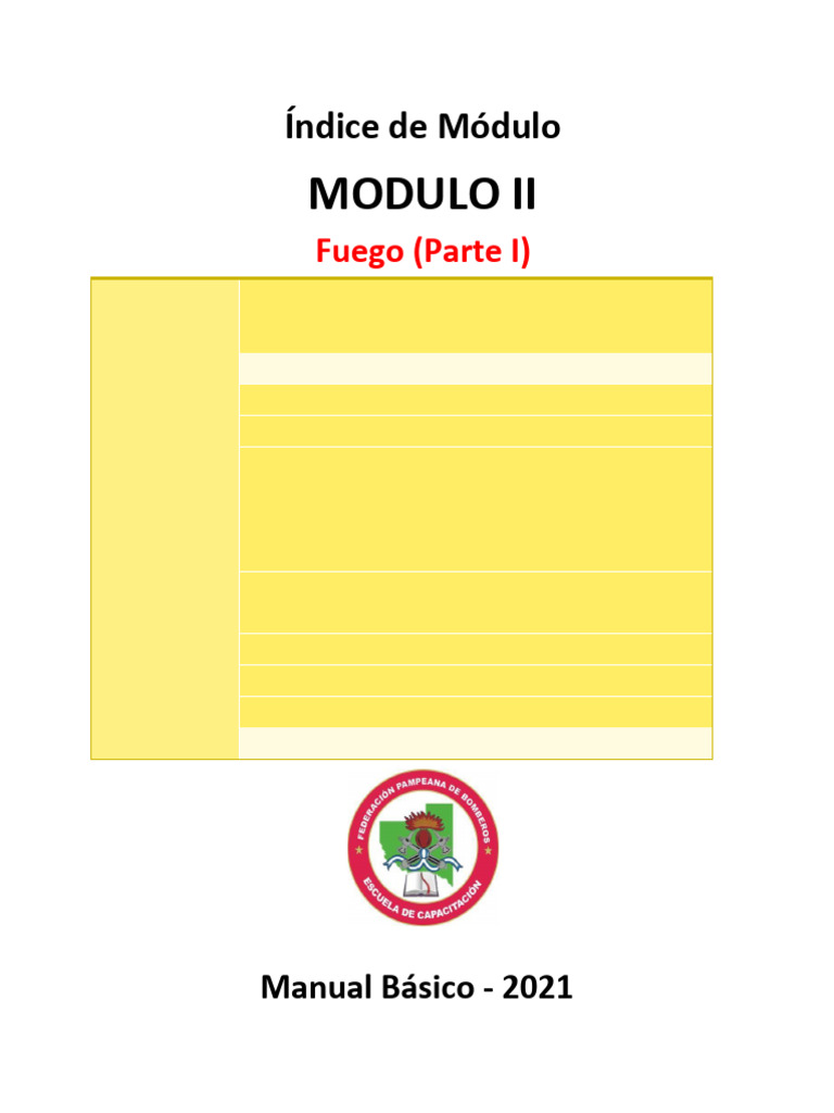 Indice Modulo II Parte I-0 | PDF