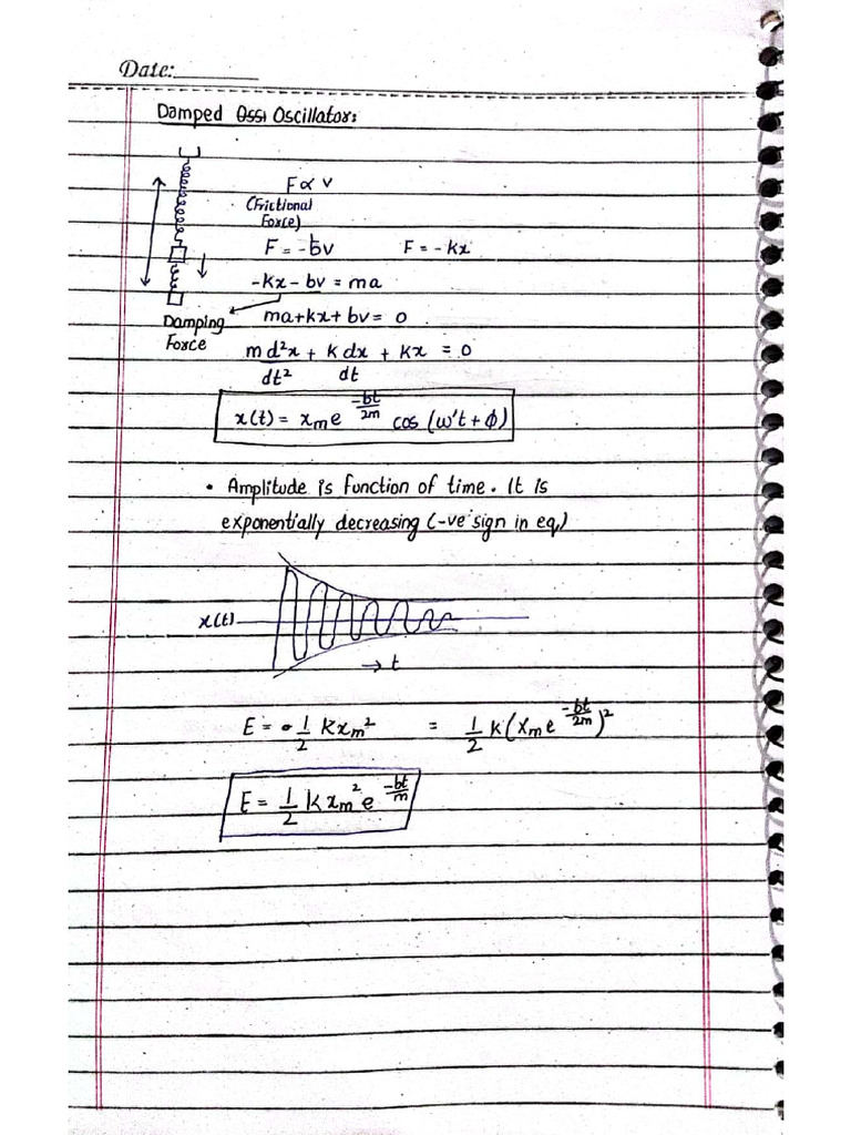Oscillation Notes | PDF