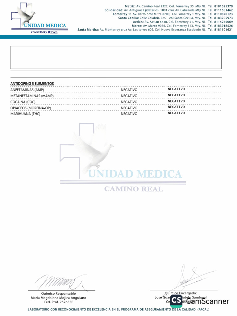 Prueba de Antidoping | PDF