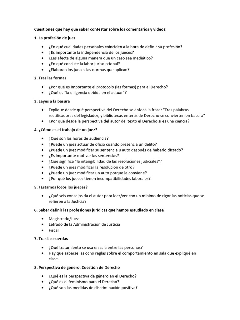 Preguntas Que Hay Que Saber Contestar | PDF | Crecimiento personal y ...