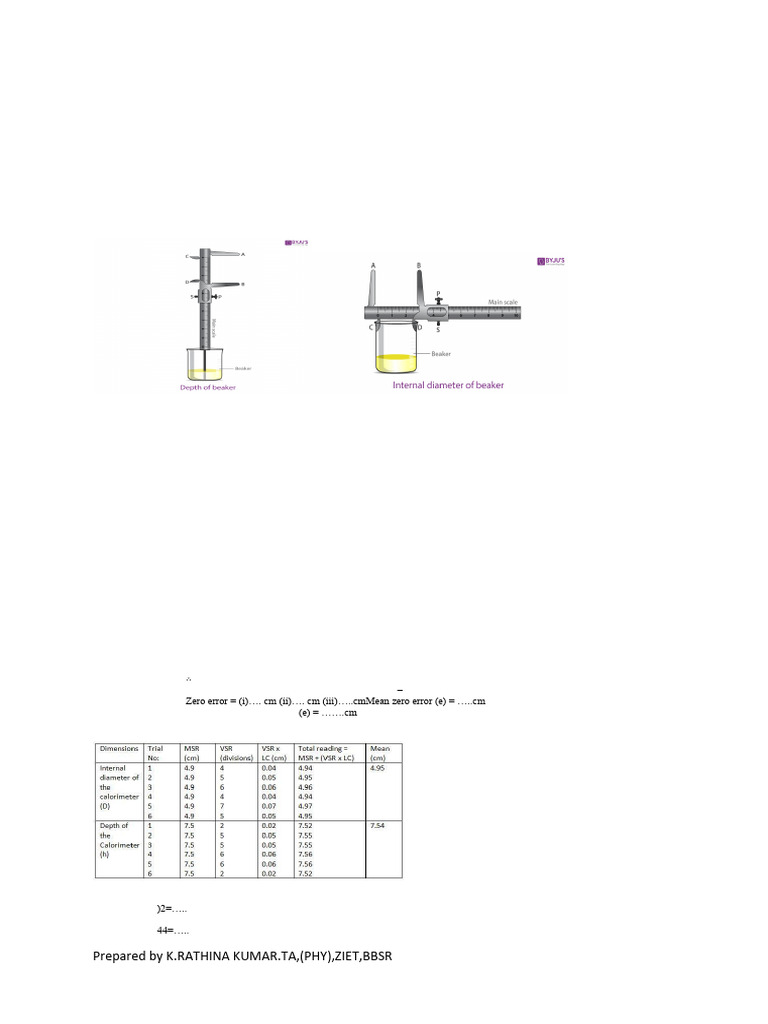 Xi Physics 2021 EXPERIMENTS.&ACTIVITIES, K.RATHINA | PDF | Temperature | Pendulum