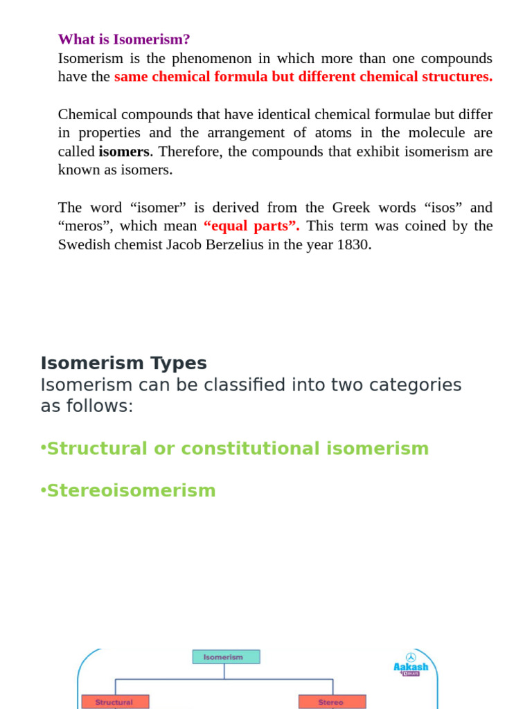 1 Isomerism | PDF | Isomer | Functional Group