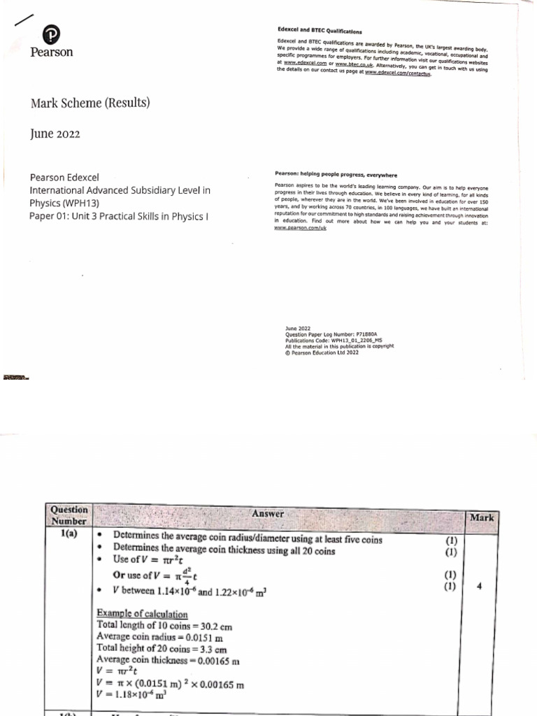 Unit 3 Physics June 2022 | PDF