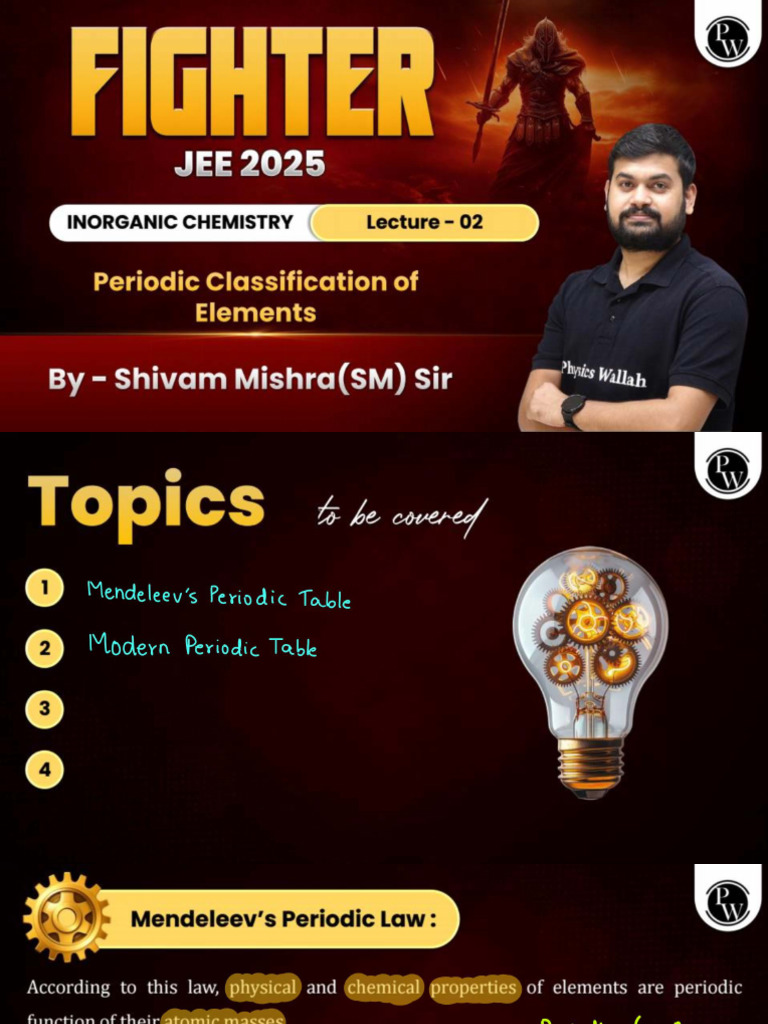 Classification of Elements and Periodicity in Properties 02 - Class ...