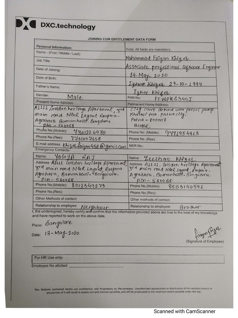 Eit-Mandatory Joining Form | PDF