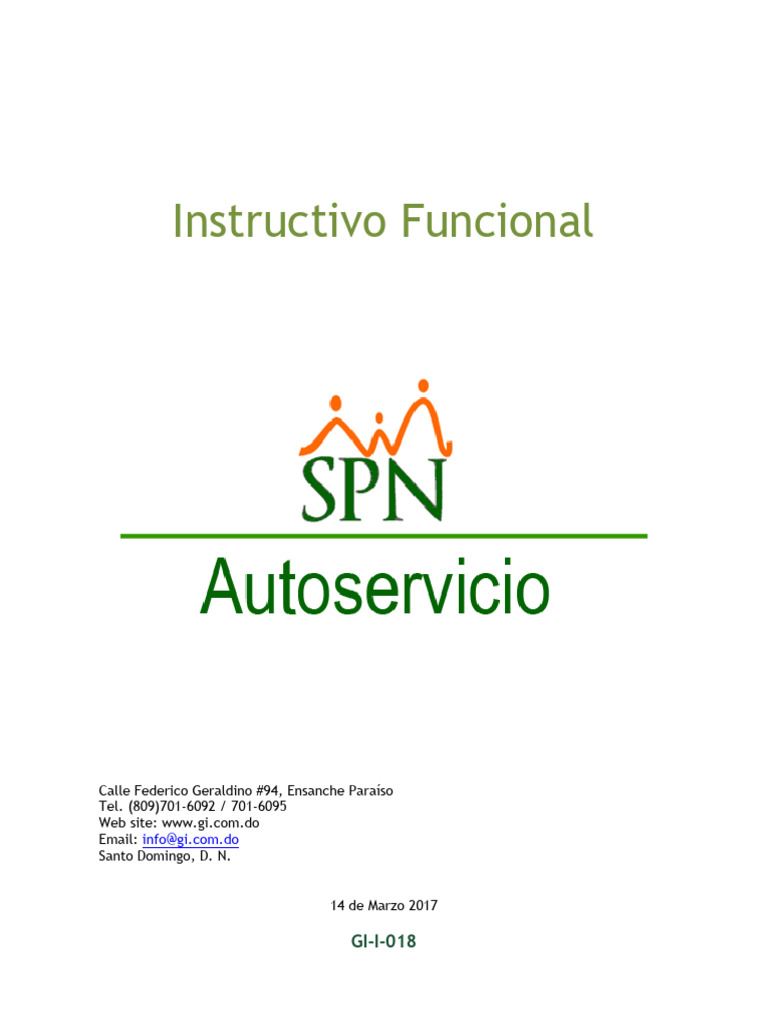 Instructivo SPN Autoservicio para Empleados | PDF | Contraseña ...