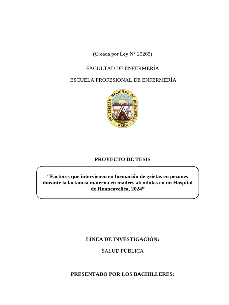 Tesis Actalizada | PDF | Amamantamiento | Especialidades Medicas