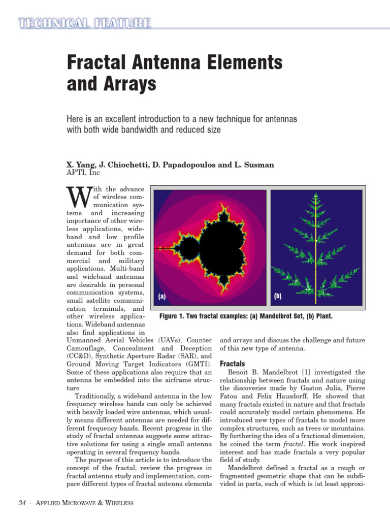 70 - Fractal Antenna Elements and Arrays | PDF | Antenna (Radio) | Fractal