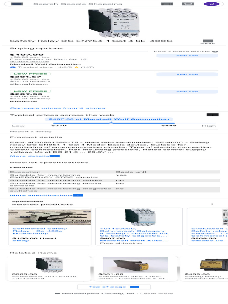Safety Relay DC EN954-1 Cat 4 SE-400C Google Shopping | PDF | Relay ...