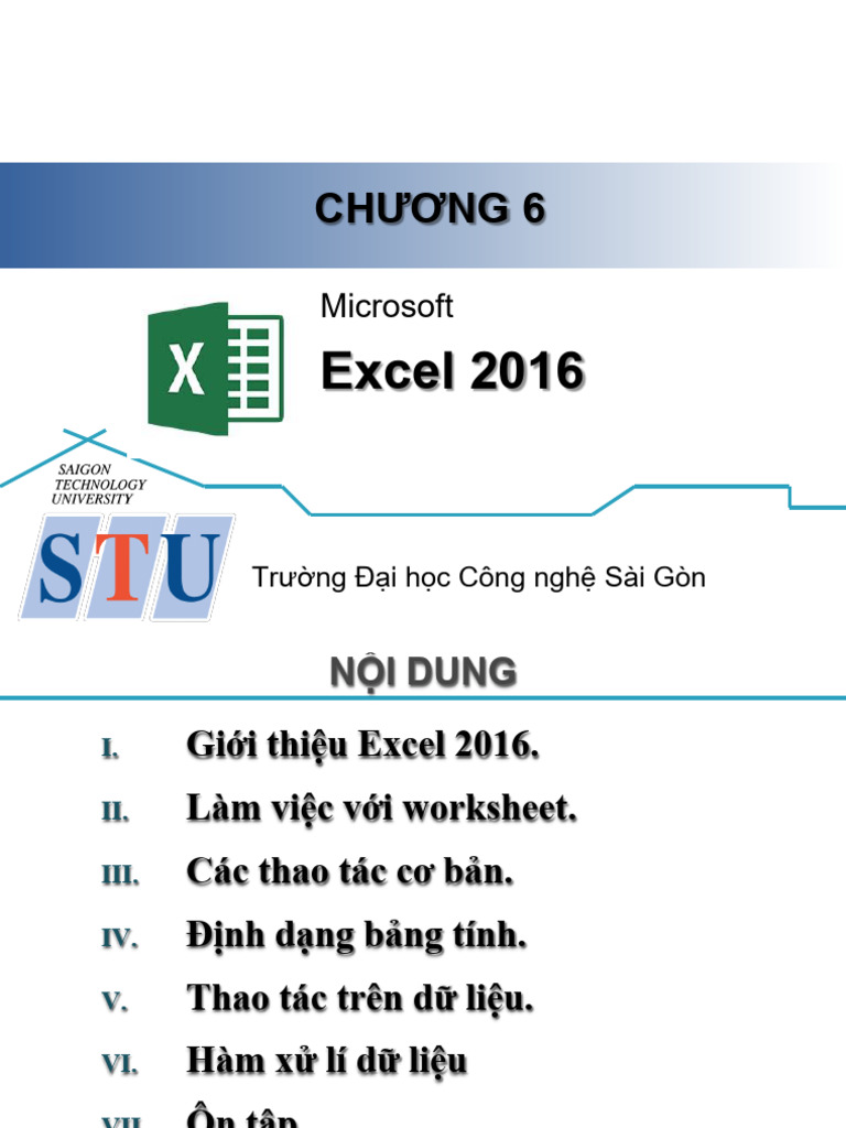 Chuong 6 - Microsoft Excel | PDF