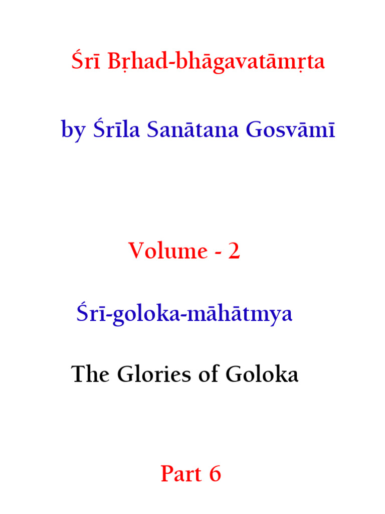 Balaram - Shakti - PR - Brhad - Bhagavatamrita Verse 02 06 346 356 | PDF