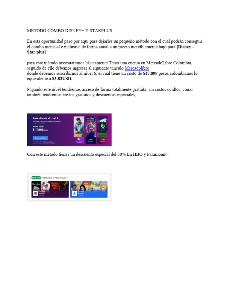 Metodo Combo Disney y Star | PDF | Crecimiento personal y profesional ...