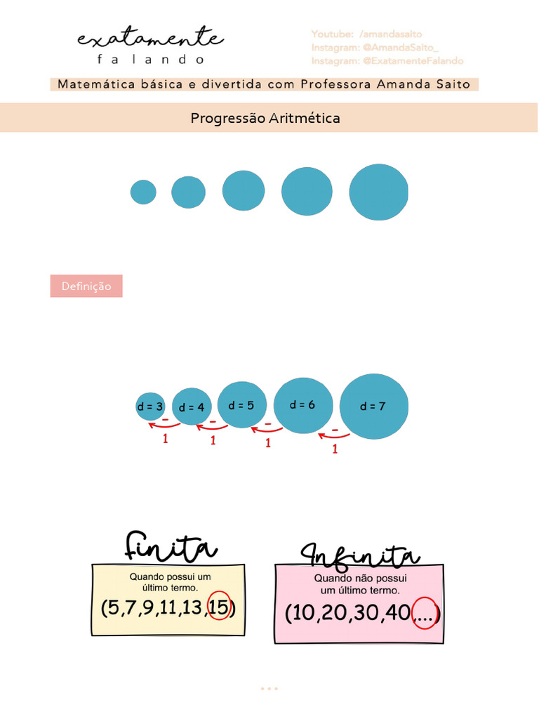 RESUMO - Progressão Aritmética | PDF | Sequência | Matemática