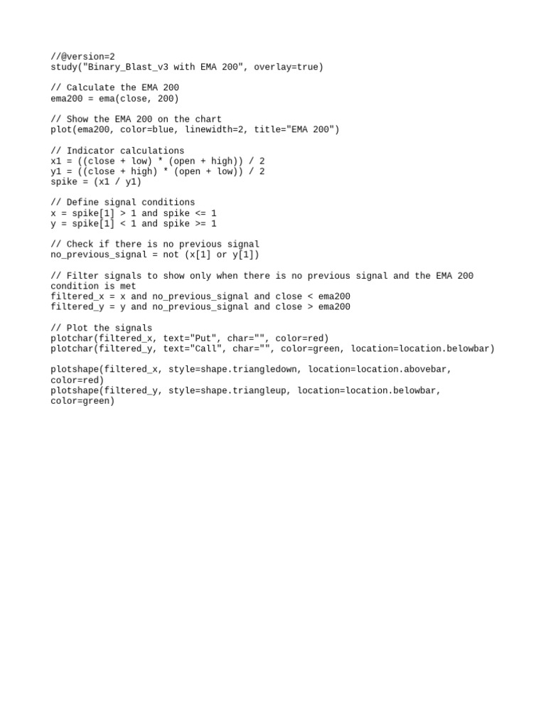 Binary Blast Ema and Last Signal Modification (1) TRH | PDF