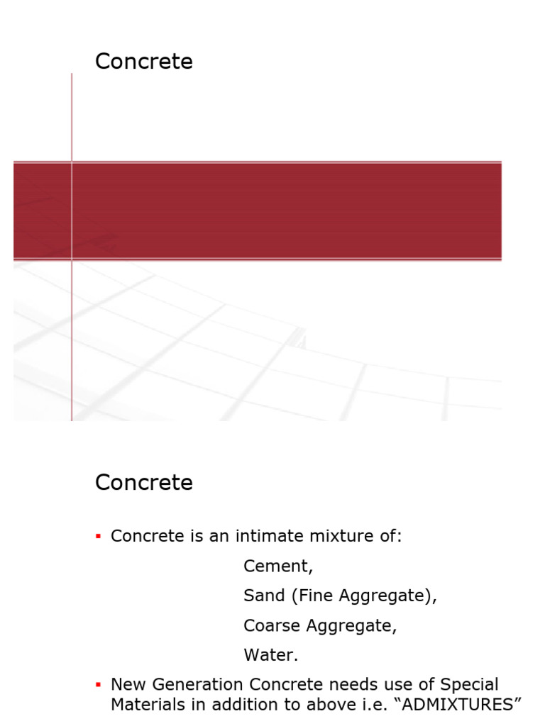 Mix Design Slides | PDF | Concrete | Cement