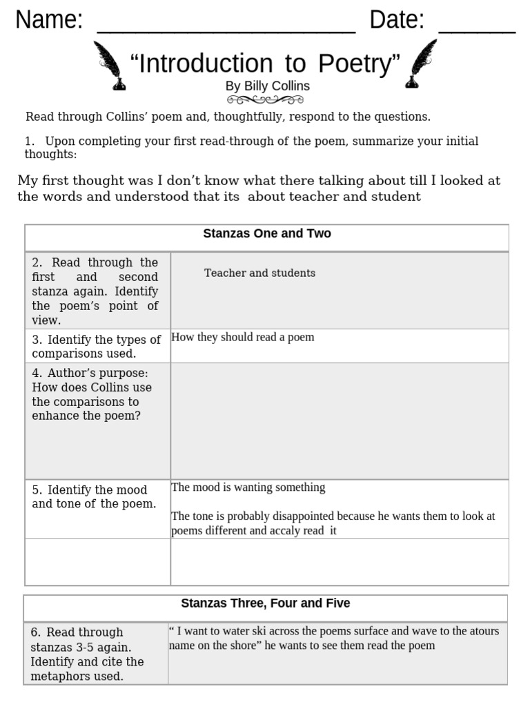 Introduction To Poetry Analysis-1 | PDF | Poetry