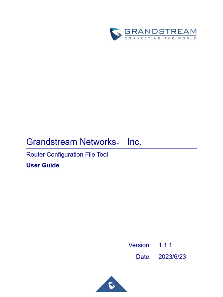 GWN Router Configuration File Tool User Guide v1.1.1 | PDF | Computer File | Encryption