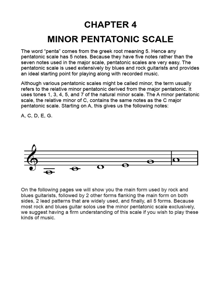 1 Chapter 4 Minor Pentatonic Intro | PDF