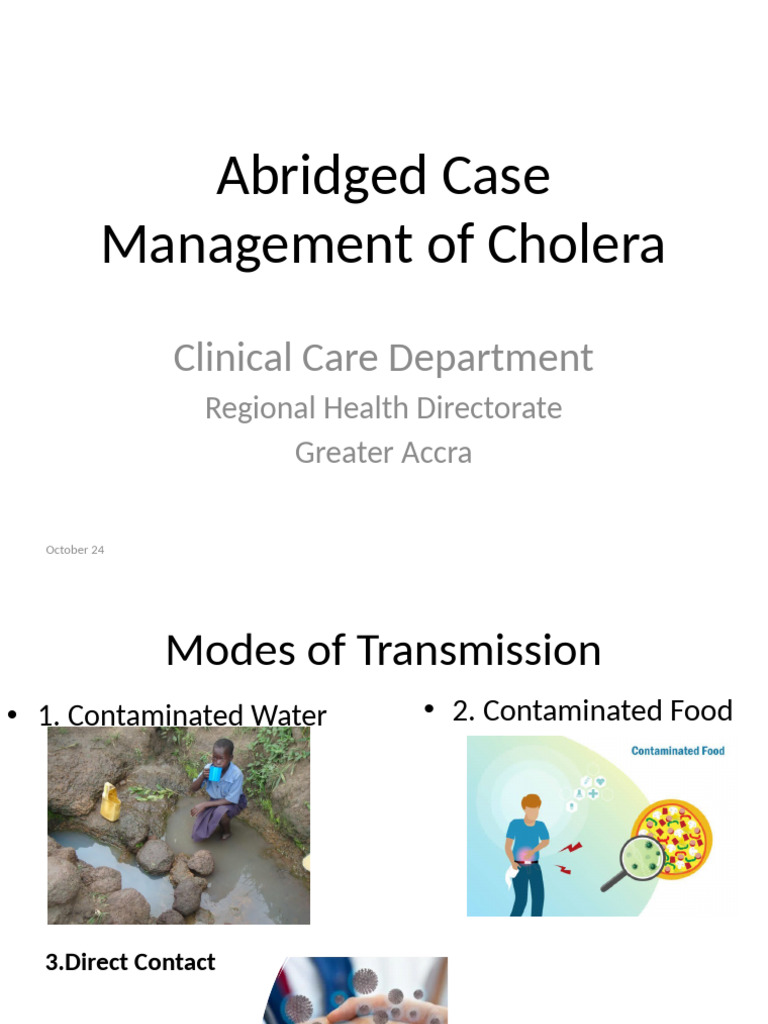 Cholera Case Management Abridged GAR | PDF | Cholera | Dehydration