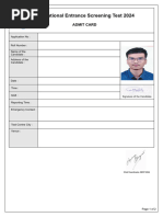 Nest Admit Card | PDF