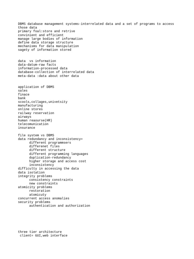 dbms | PDF | Databases | Relational Model dbms | PDF | Databases | Relational Model
