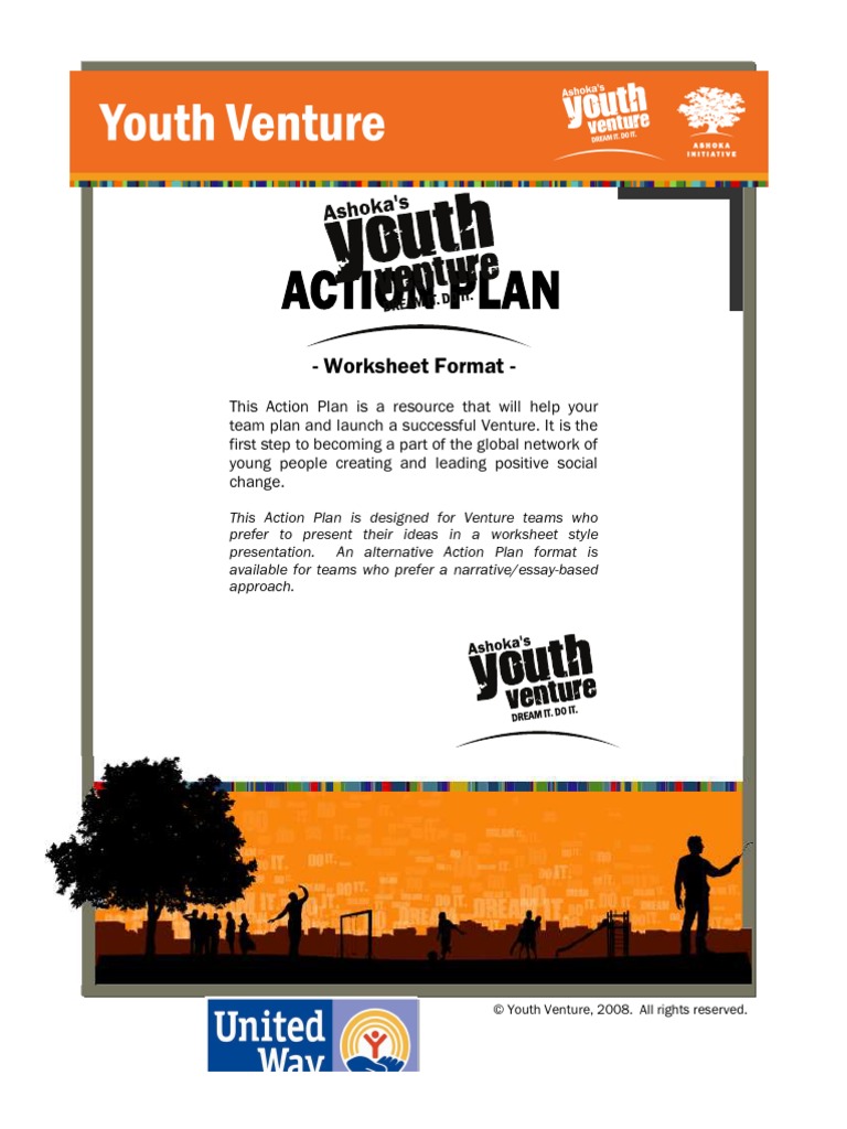 YV Action Plan - Worksheet Format - Full - 8.08 | PDF | Goal | Fundraising