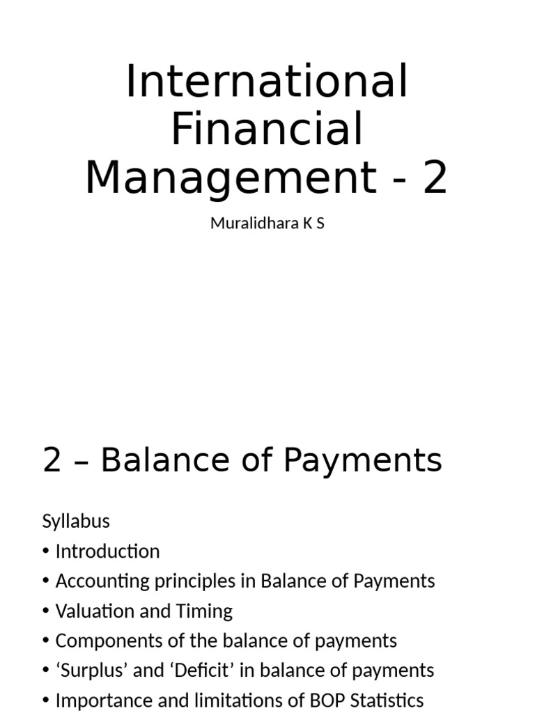 Ifm 2 | PDF | Balance Of Payments | Balance Of Trade