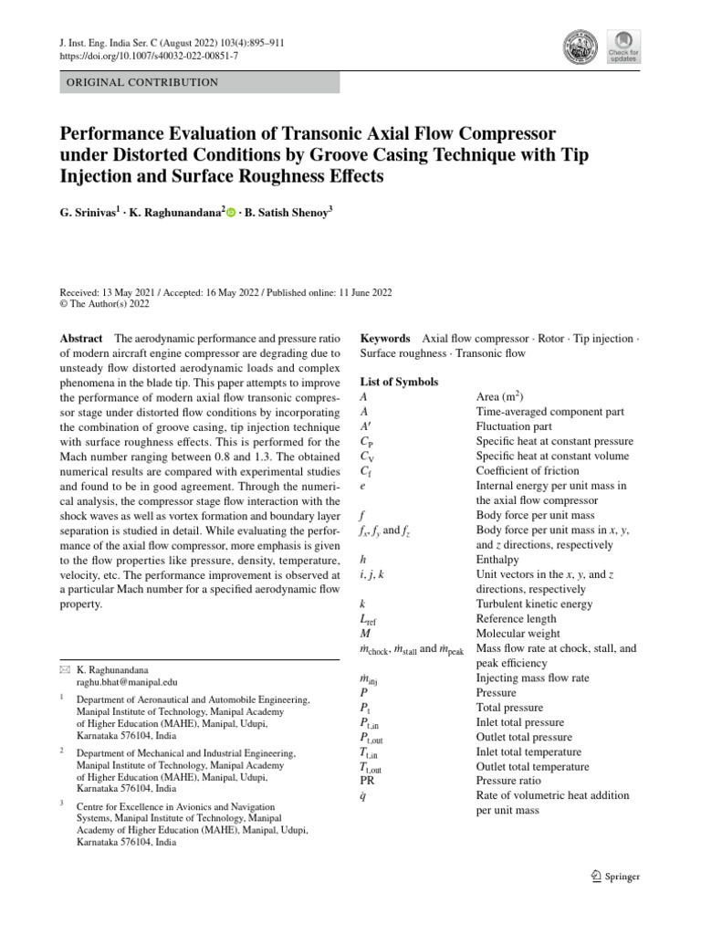 Performance Evaluation of Transonic Axial Flow Compressor Under ...