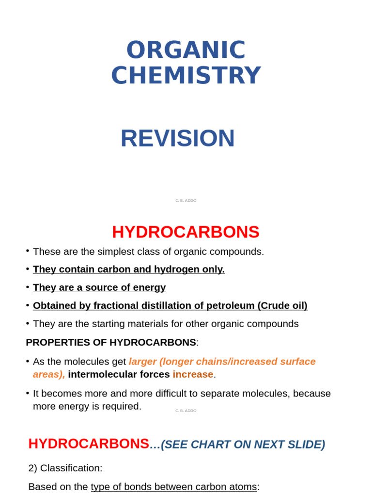 Organic Chemistry Revision Matsogella | PDF | Alkane | Alkene