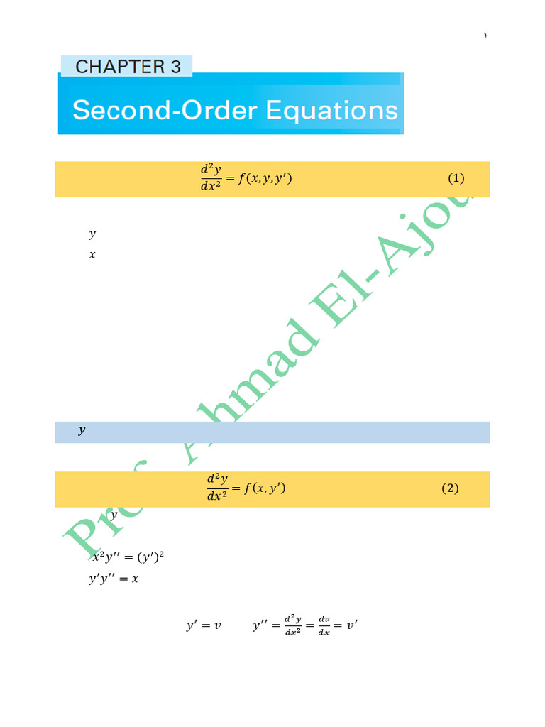 Chapter 3 ODE | PDF | Differential Equations | Algebra