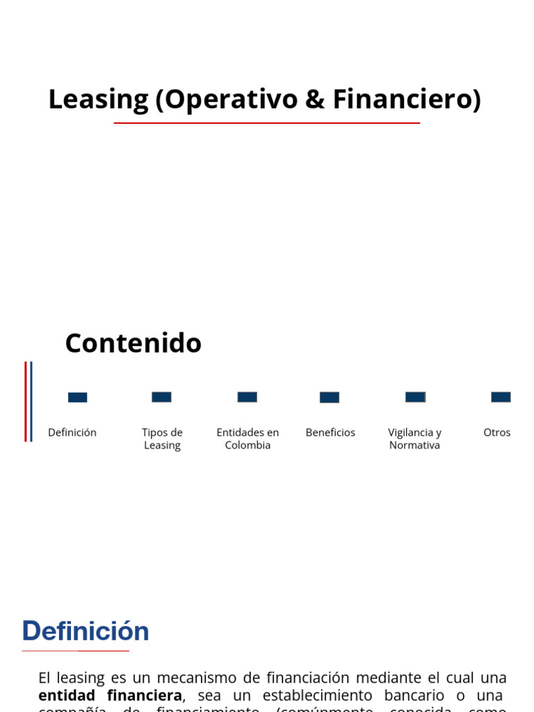 Leasing Financiero y Operativo | PDF | Bancos | Dinero