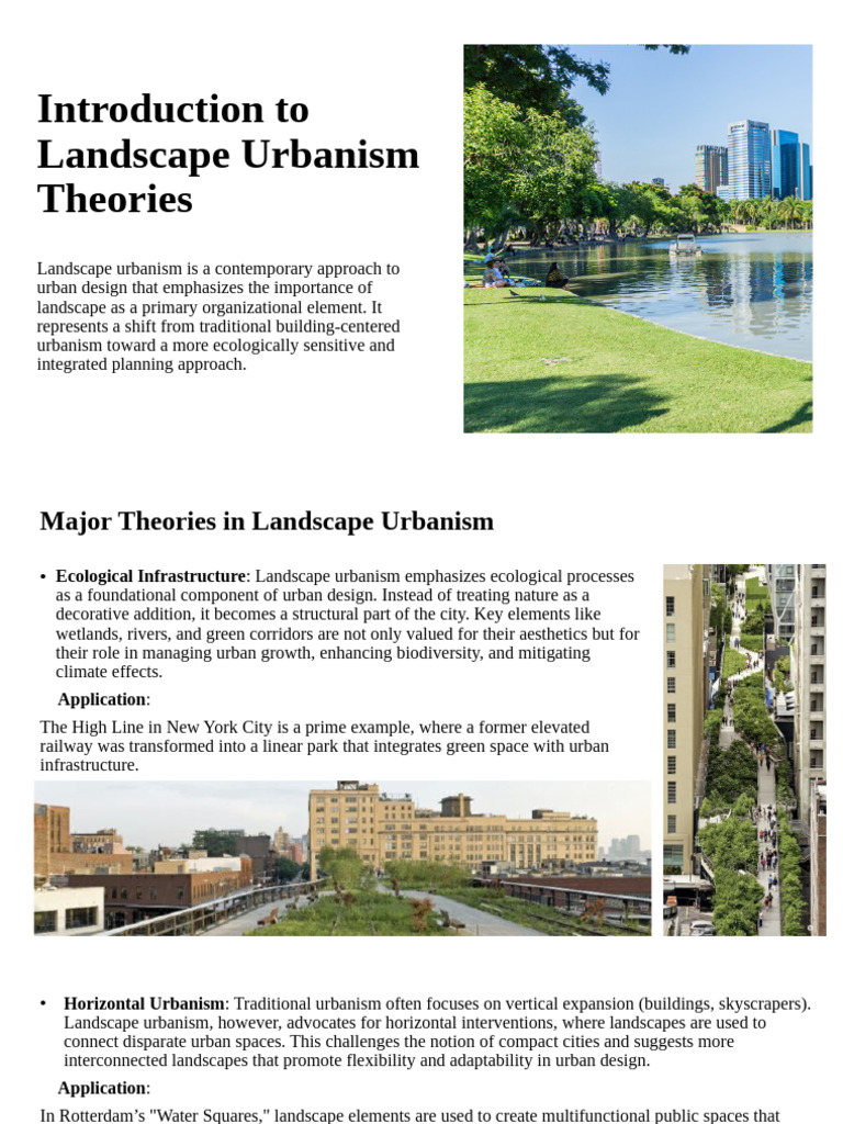 Landscape Urbanism Theories Explained | PDF | Ecology | Landscape