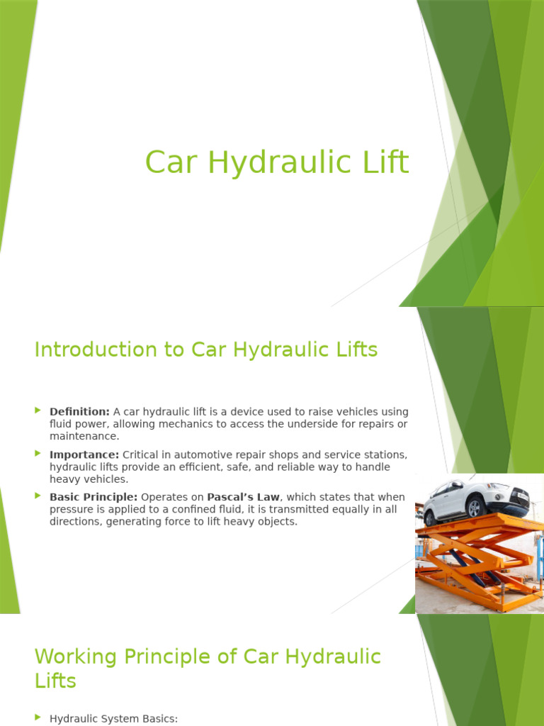 Car Hydraulic Lift | PDF | Elevator | Pump